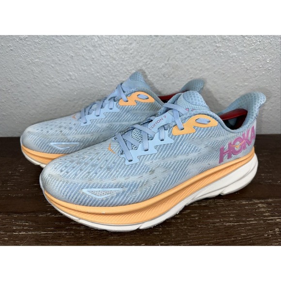 Hoka One One | Shoes | Hoka One One Womens Clifton 9 127896 Abiw Blue Running Shoes Sneakers Sz ...